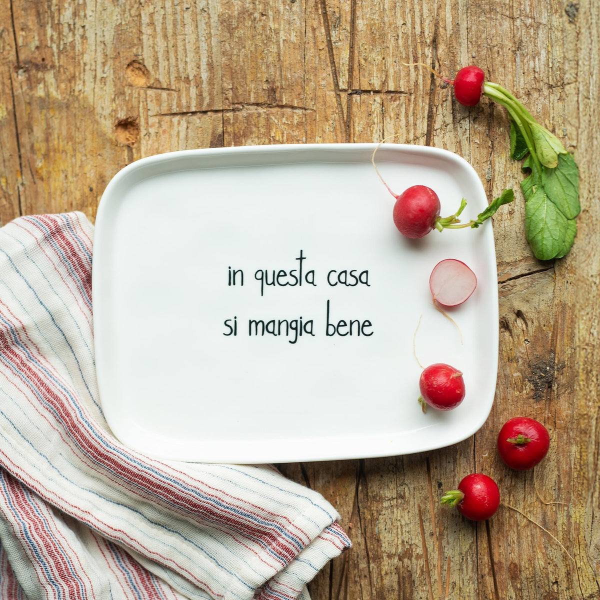 Rectangular plate In this house we eat — Simple Day