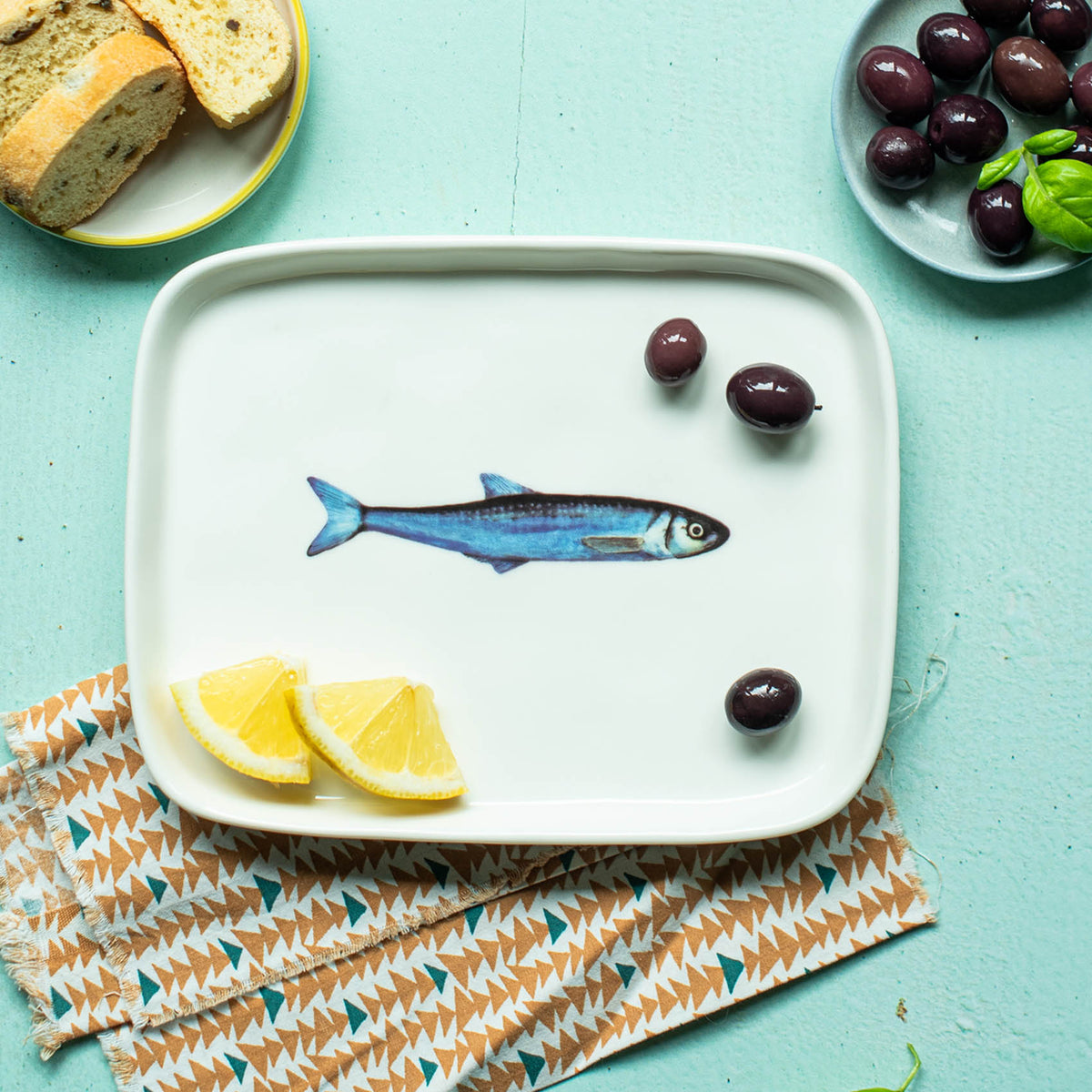 Rectangular plate Sardine — Simple Day