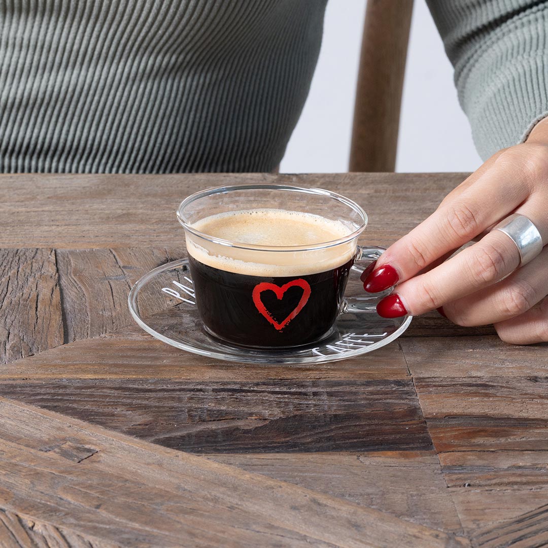 Heart Graffiti breakfast set of 2 cups — Simple Day
